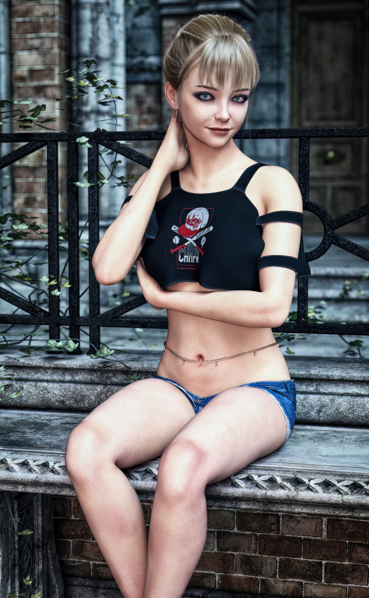 ArtStation - Ava on bench