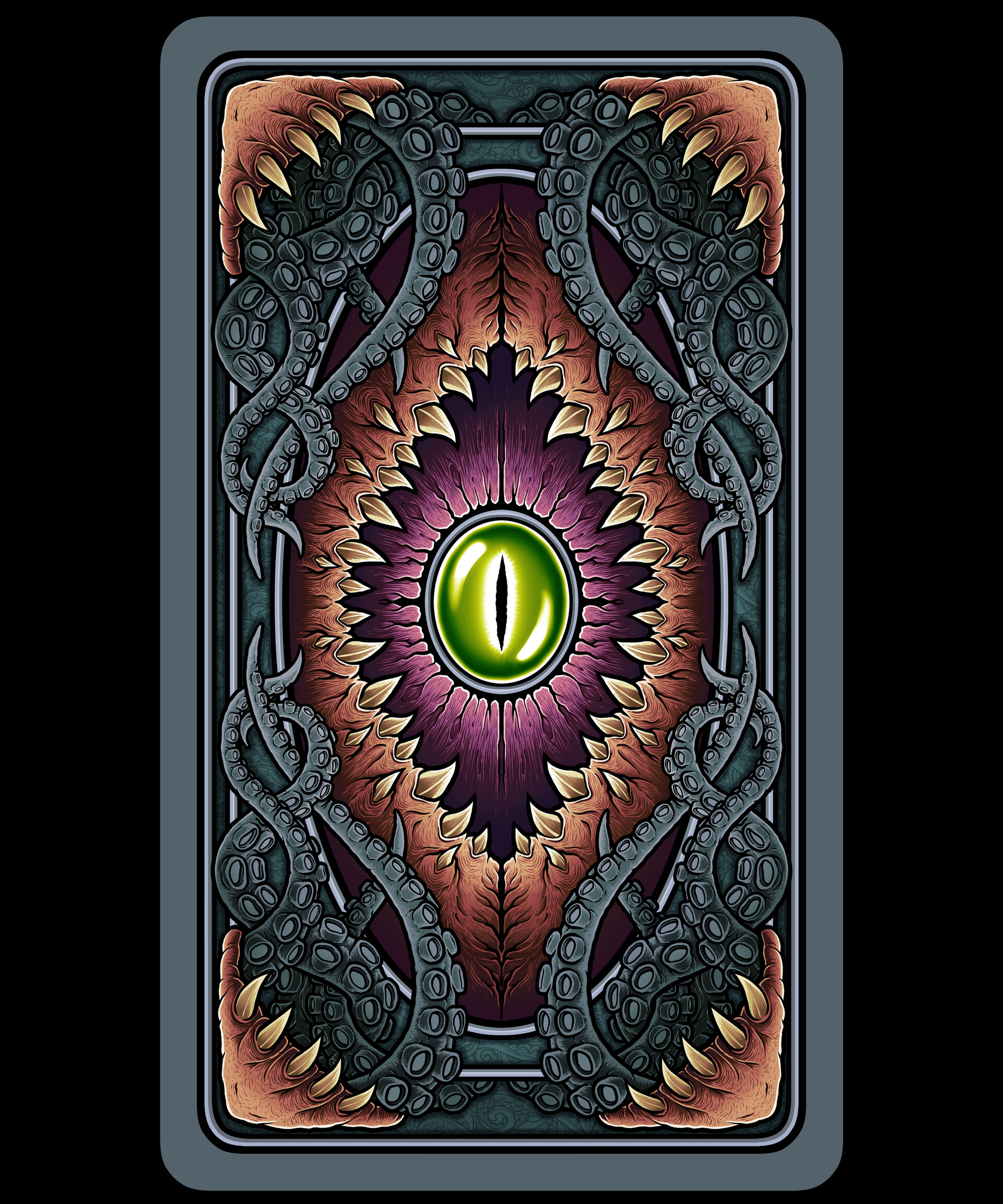 ArtStation - Cthulhu Mythos Tarot card back