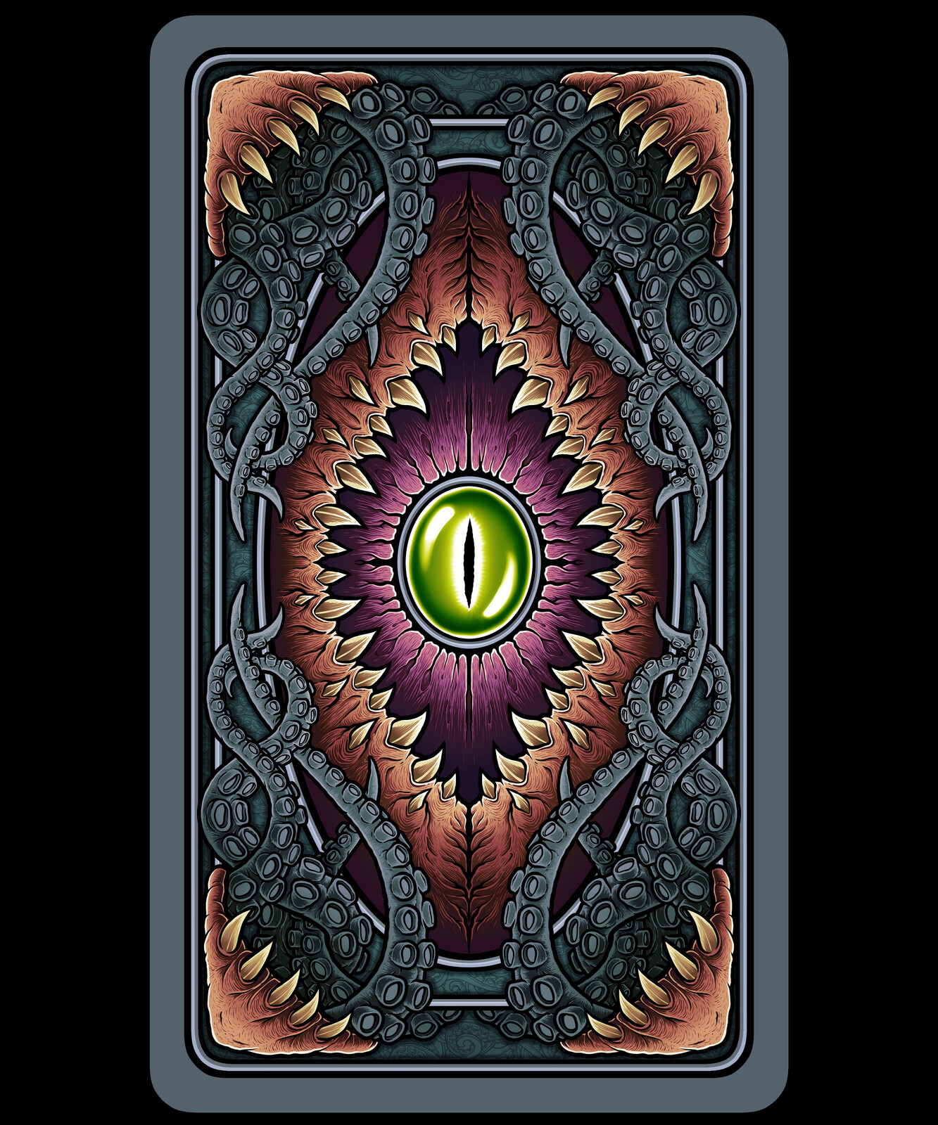Sandro Fazlinovic - Cthulhu Mythos Tarot card back