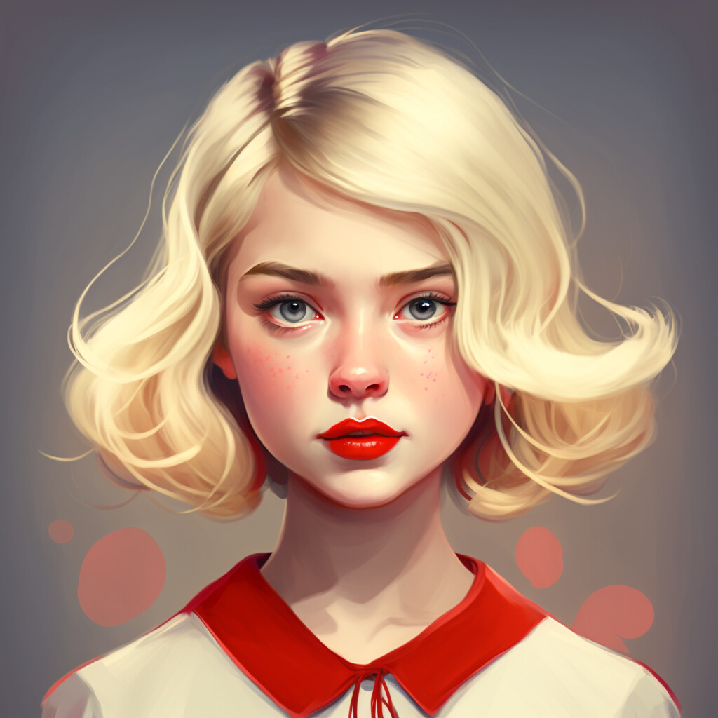 HACER TOPBAŞ - Red Lips - Blonde Woman Characters