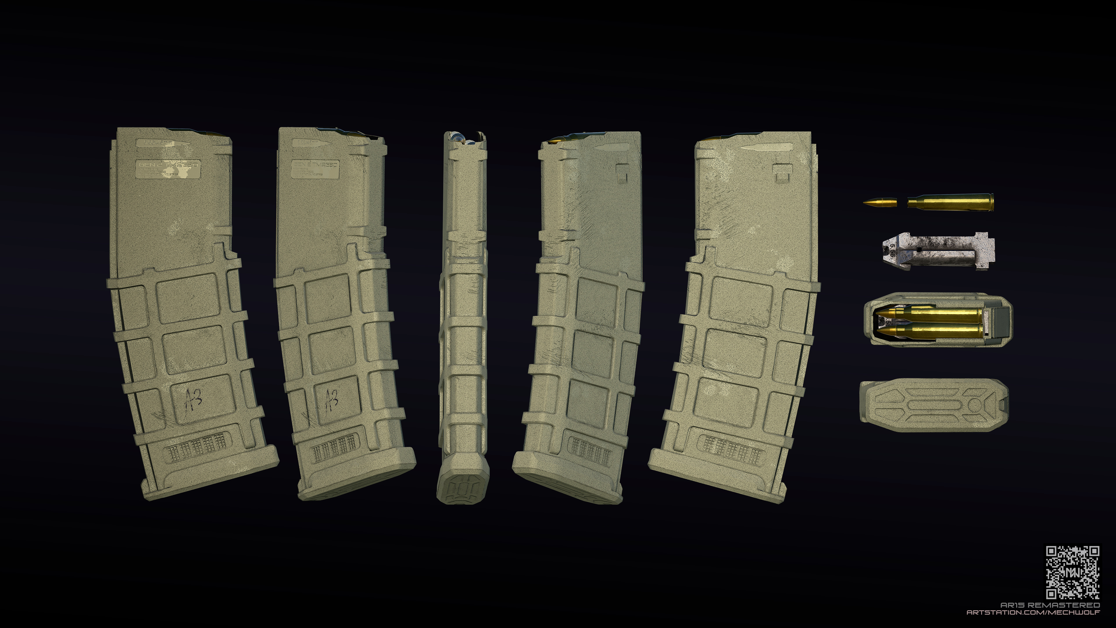 Art of Alex Puh - AR15 / M4 Carbine Modular Rifle Game Ready