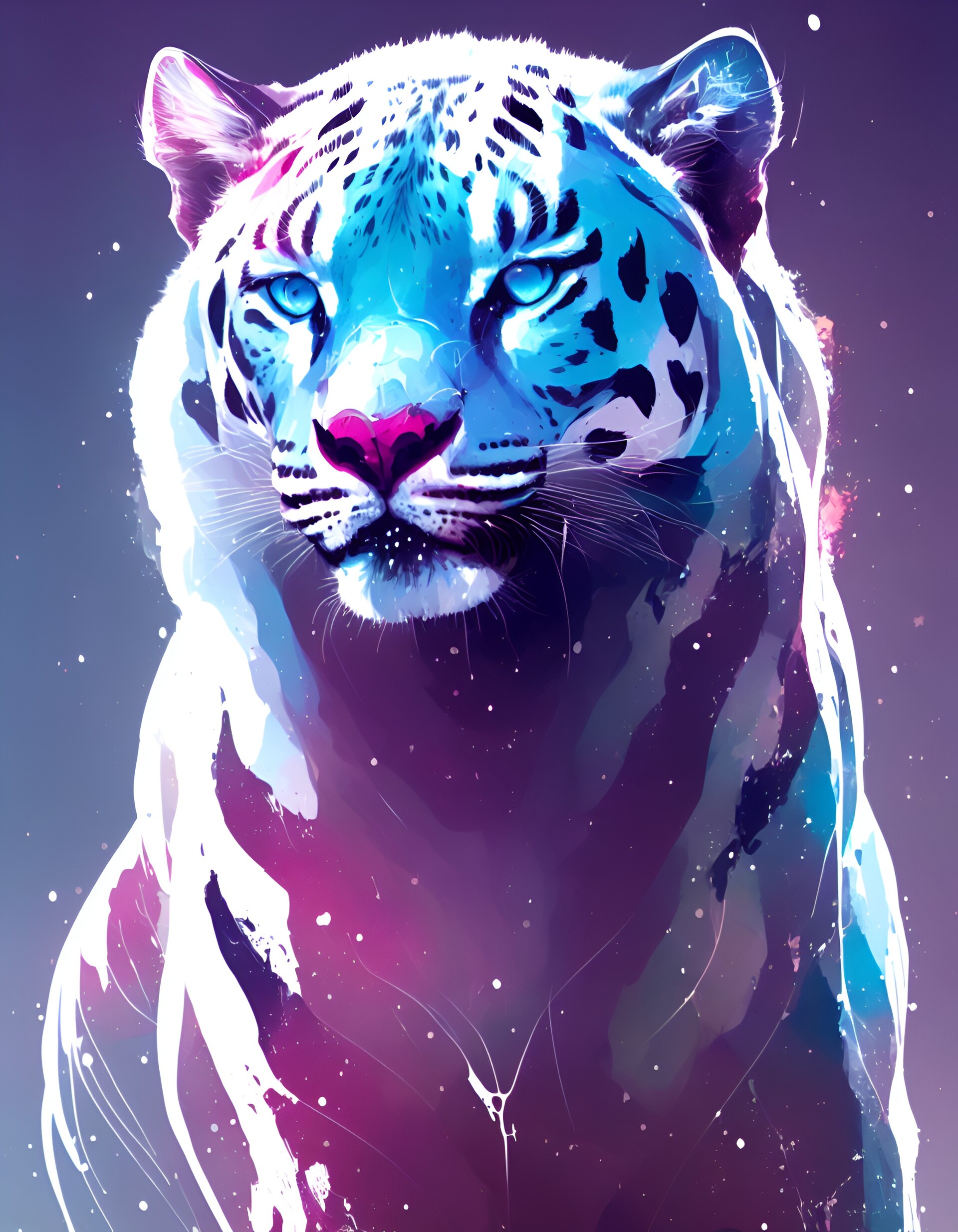 ArtStation - Snow panther abstract beauty