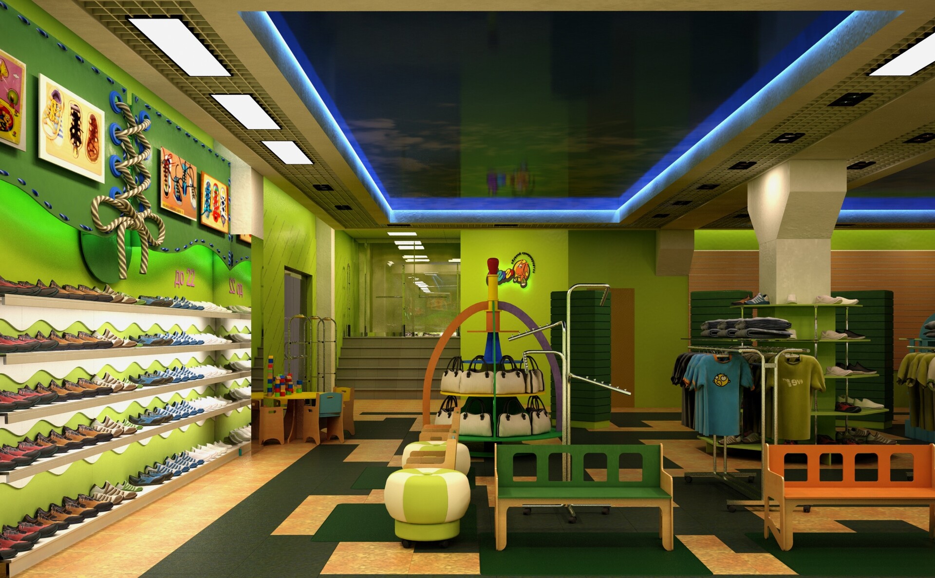 Slava Chupin - Children's shoe store. From concept to implementation.