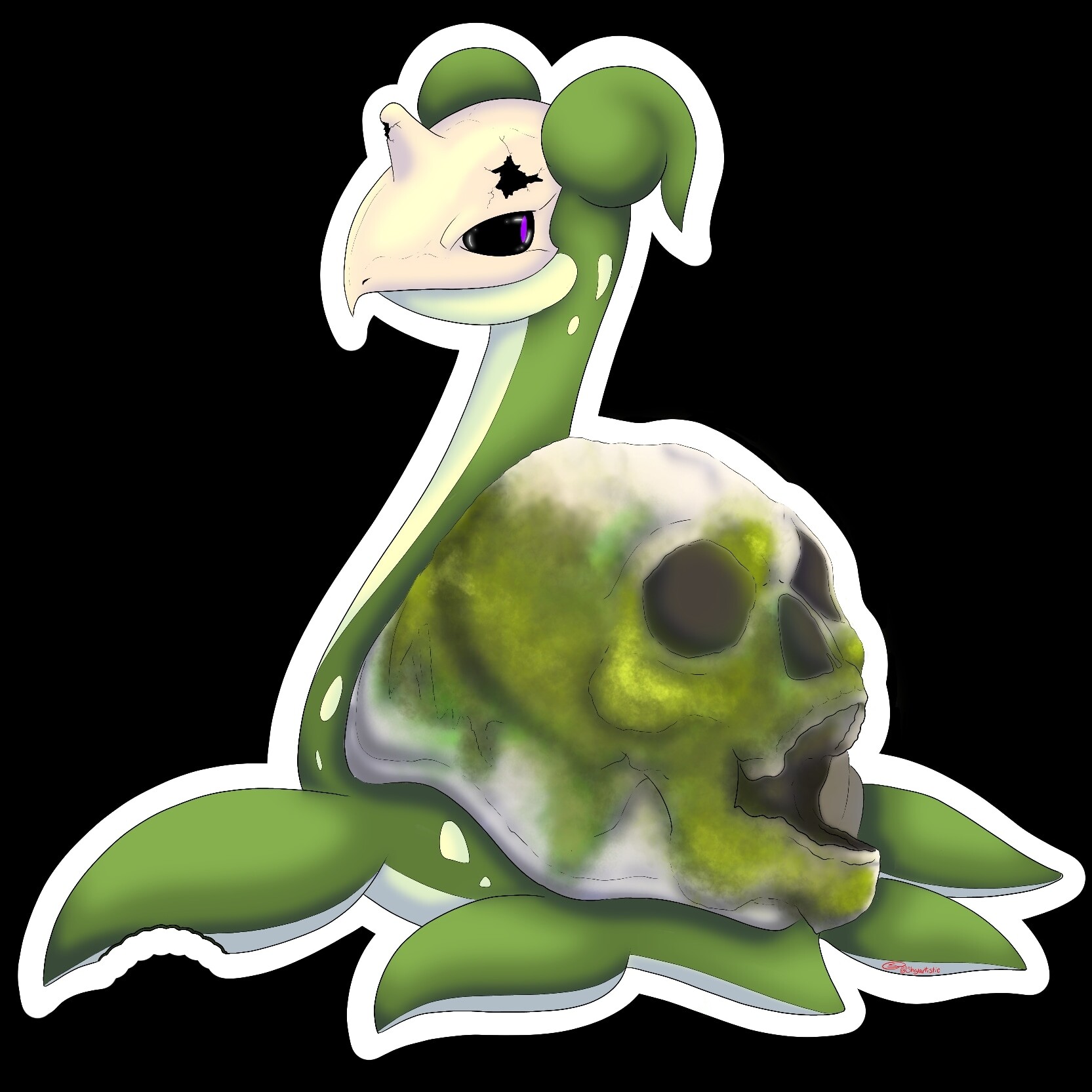 ArtStation - grass/dark type lapras