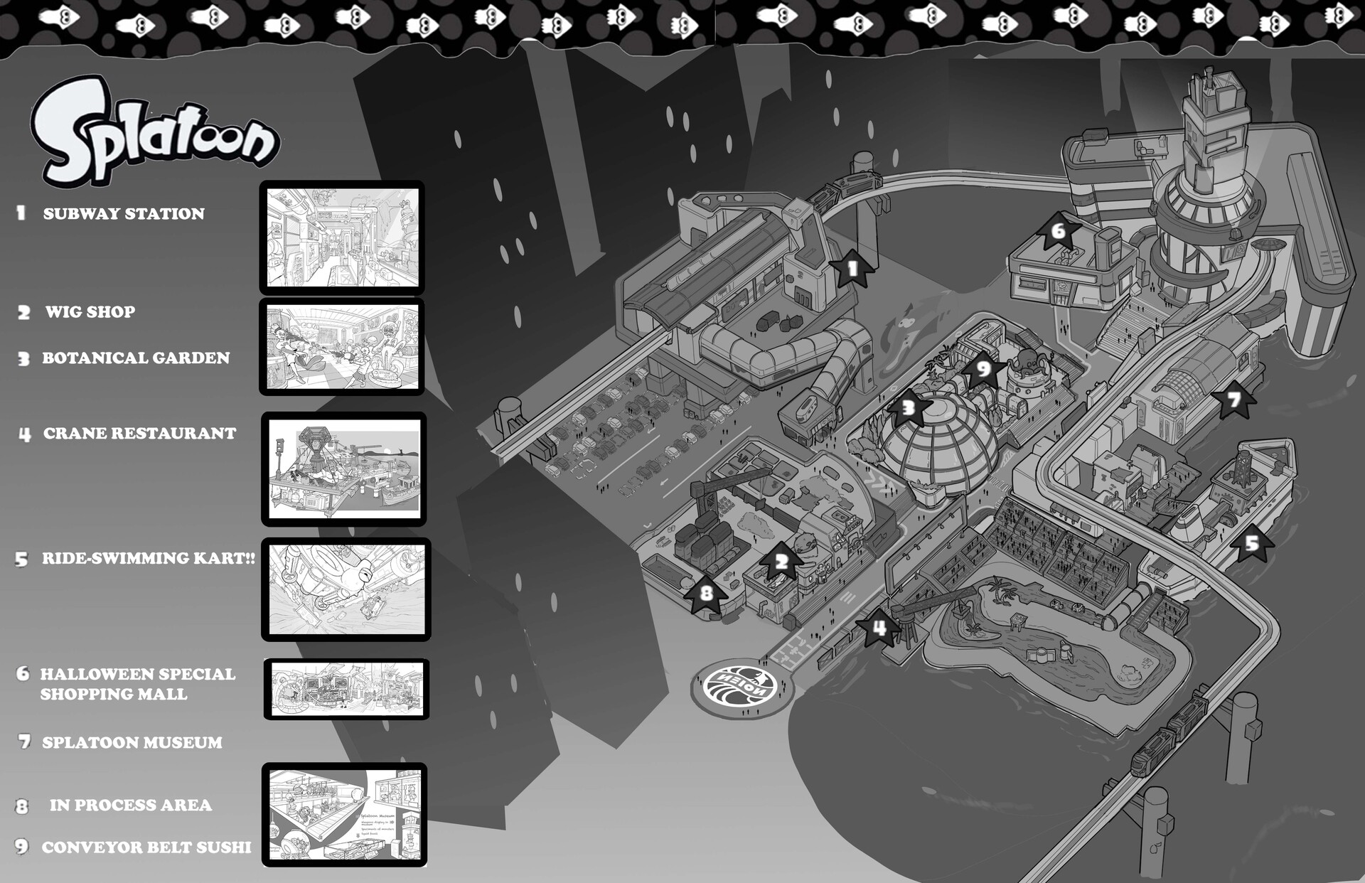 ArtStation - Splatoon theme park game design