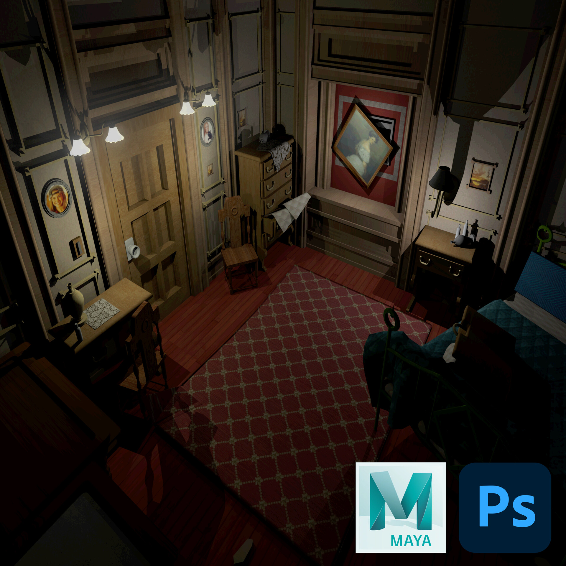 ArtStation - Clock Tower Bedroom