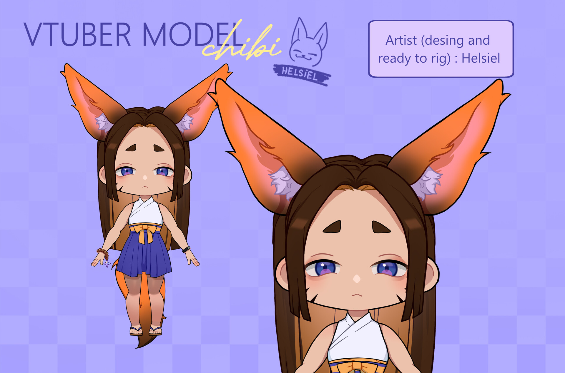 Helsiel - Vtuber chibi model Helsiel