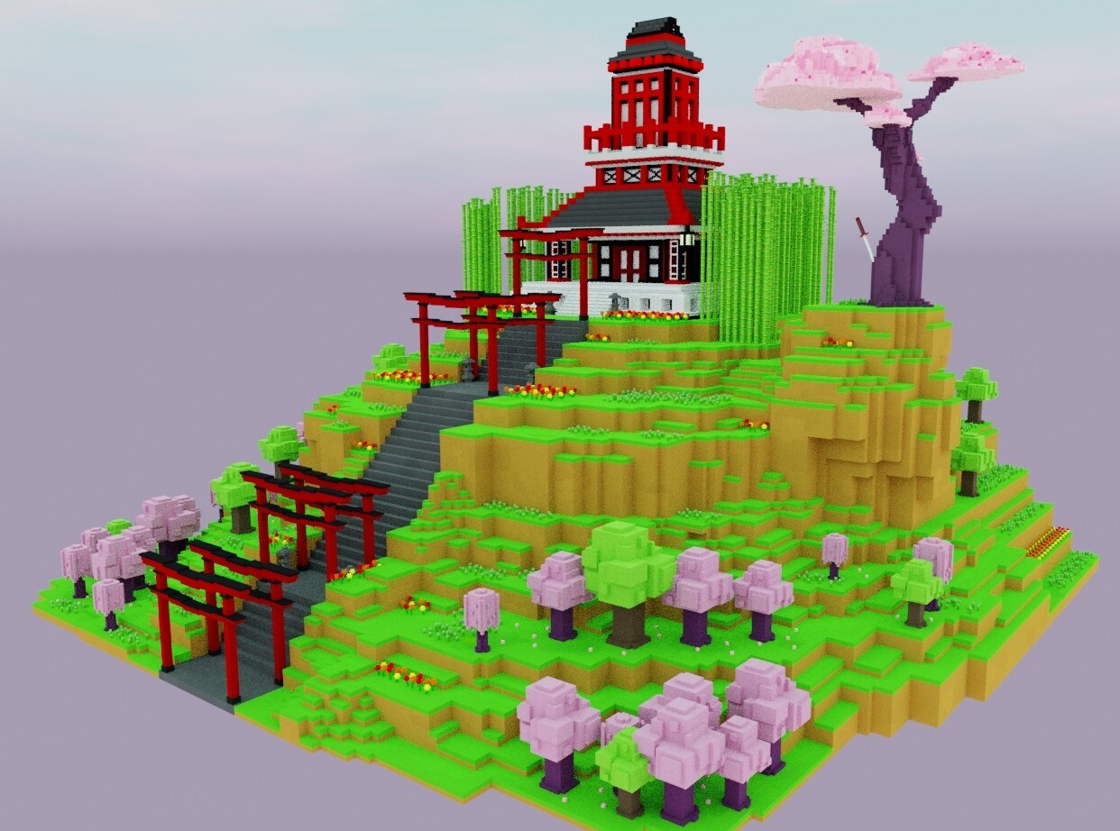 ArtStation - Japanese Environment in Voxel