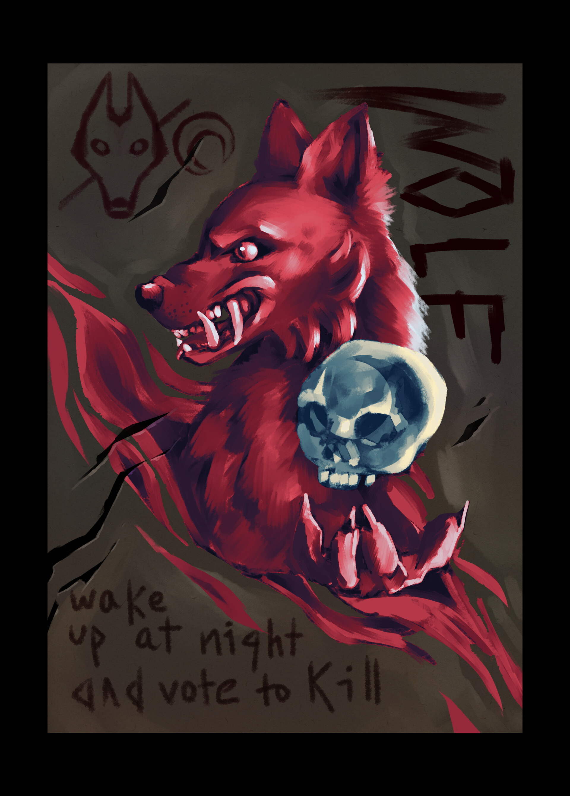wunzie - Werewolf card game designs