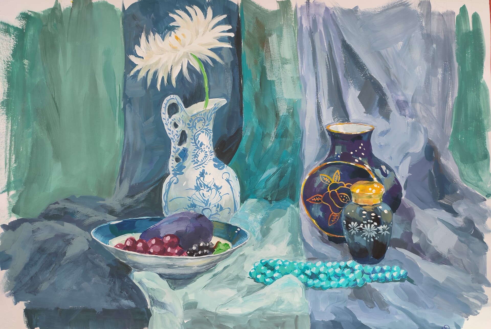 ArtStation - Blue Still life