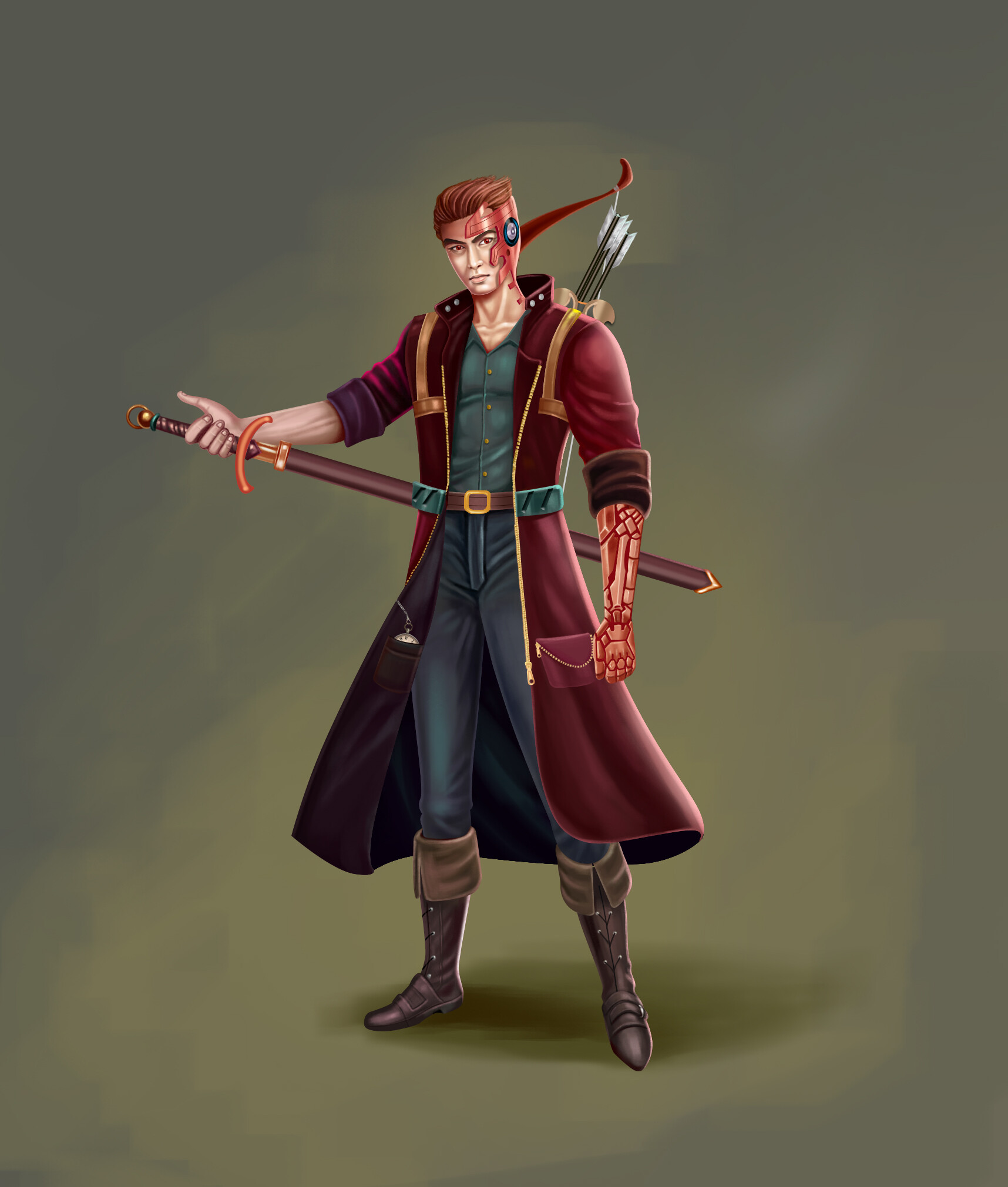 ArtStation - Japanese cyberpunk Archer