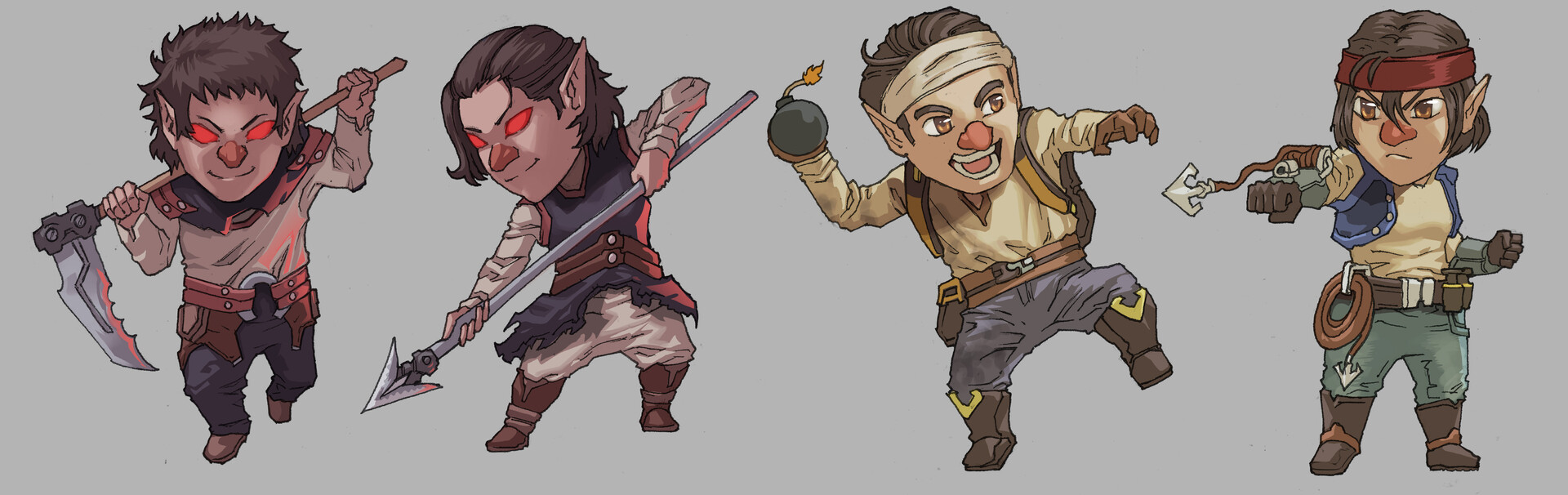 ArtStation - DND Gnome Playable Characters Set 4