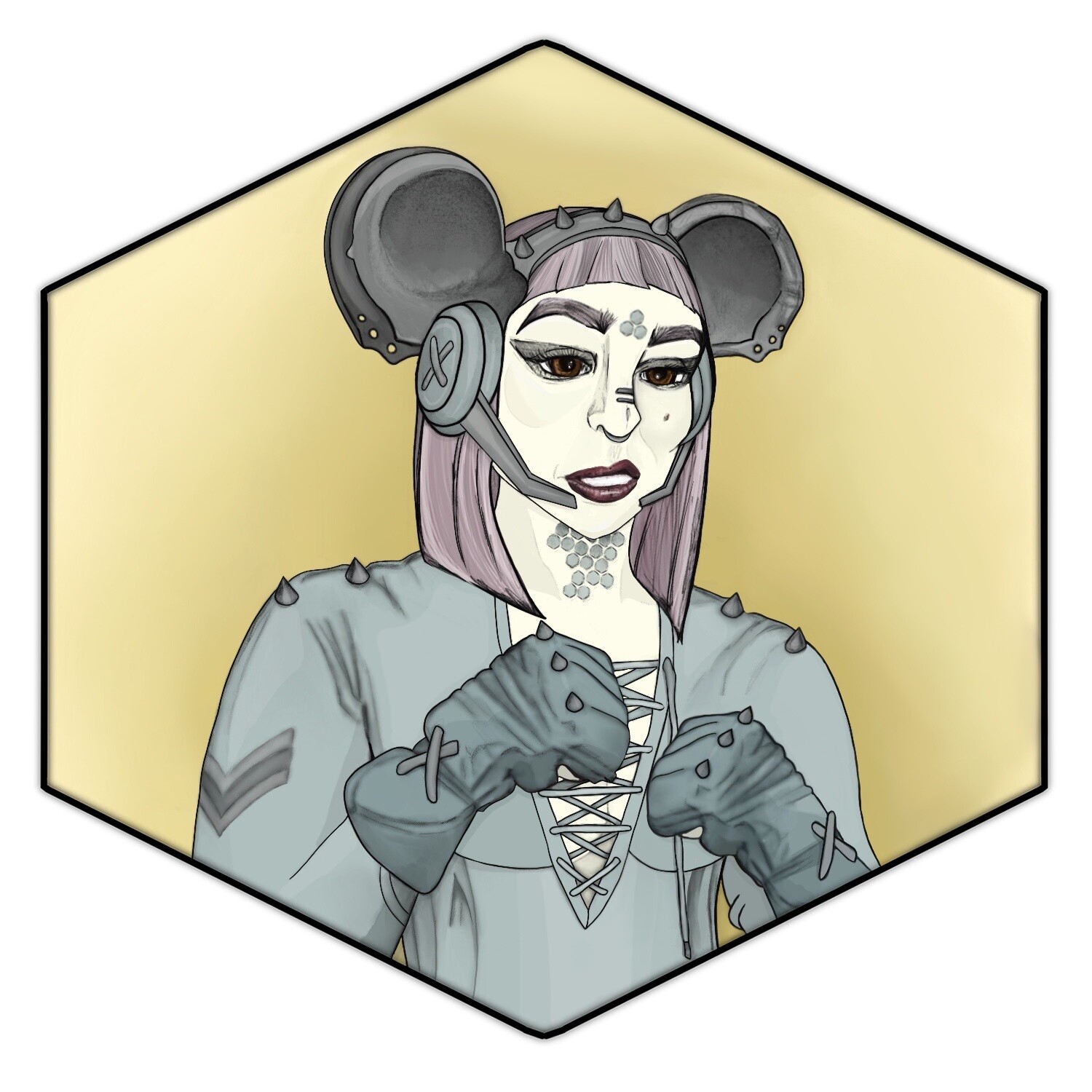 ArtStation - Cyberpunk character with original idea sketches and iterations