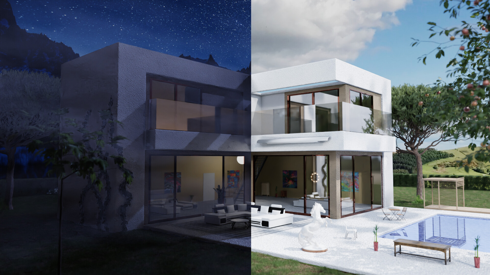 ArtStation - Night and Day ArchVis