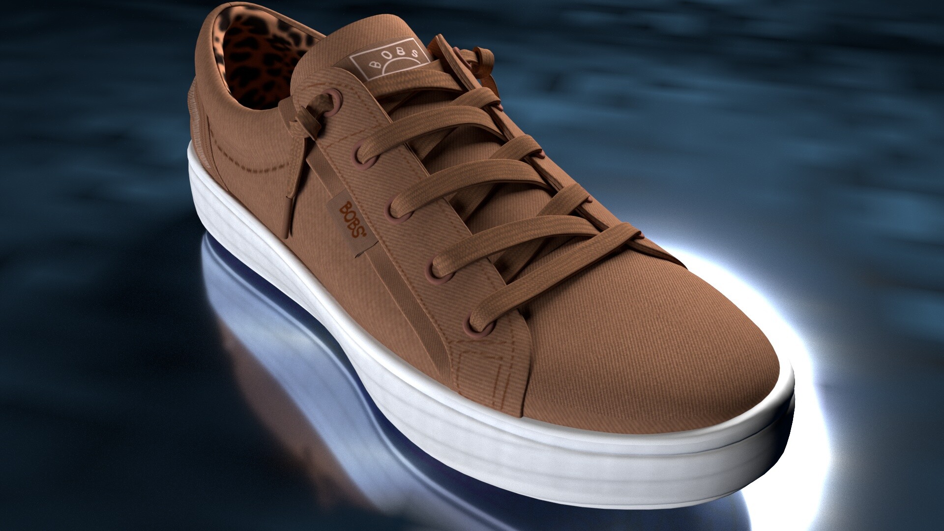 ArtStation - Brown sneakers' 3d modeling, texturing, rendering