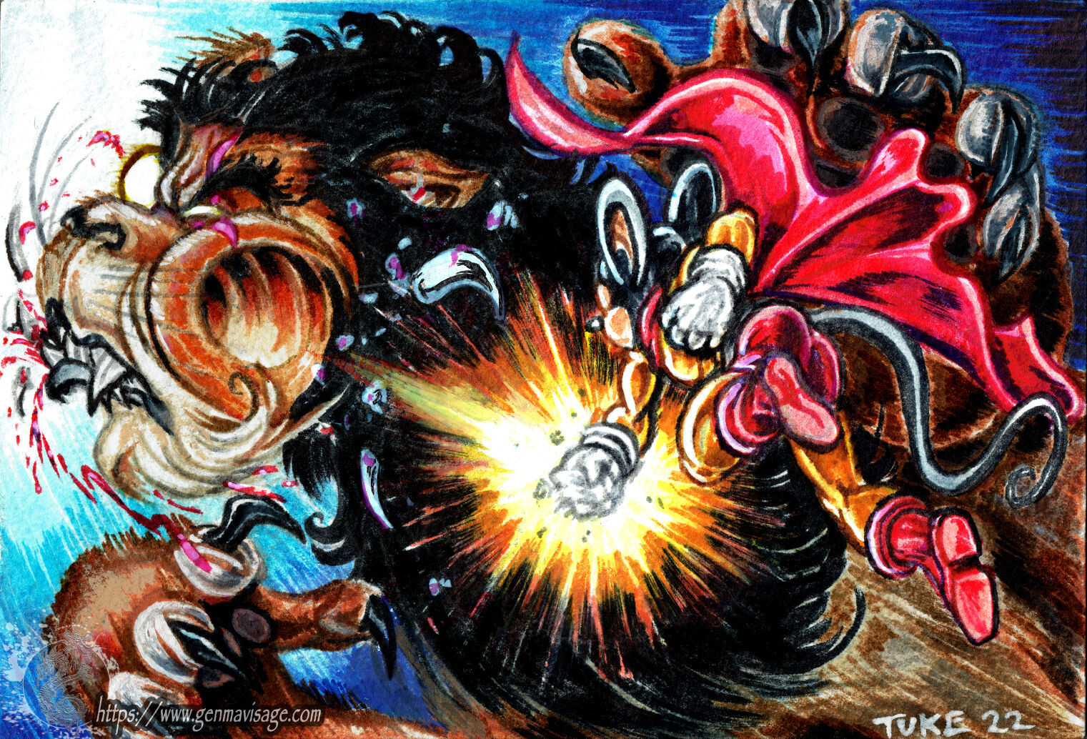 Thomas Tuke - 2023 Sketchcards 16: Scar Vs Mighty Mouse