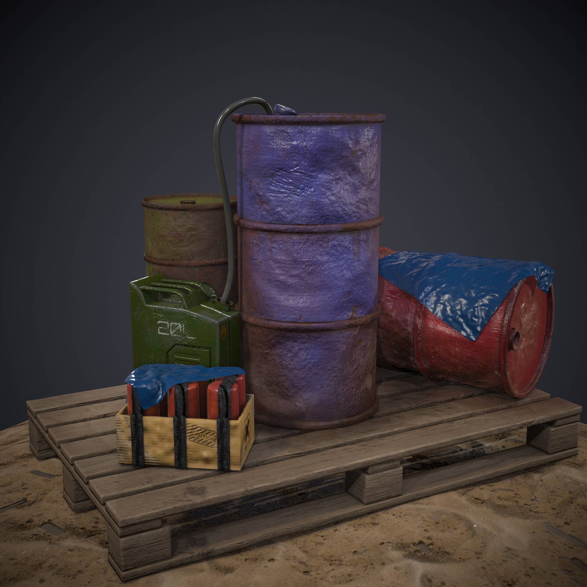 ArtStation - Rusty Barrels