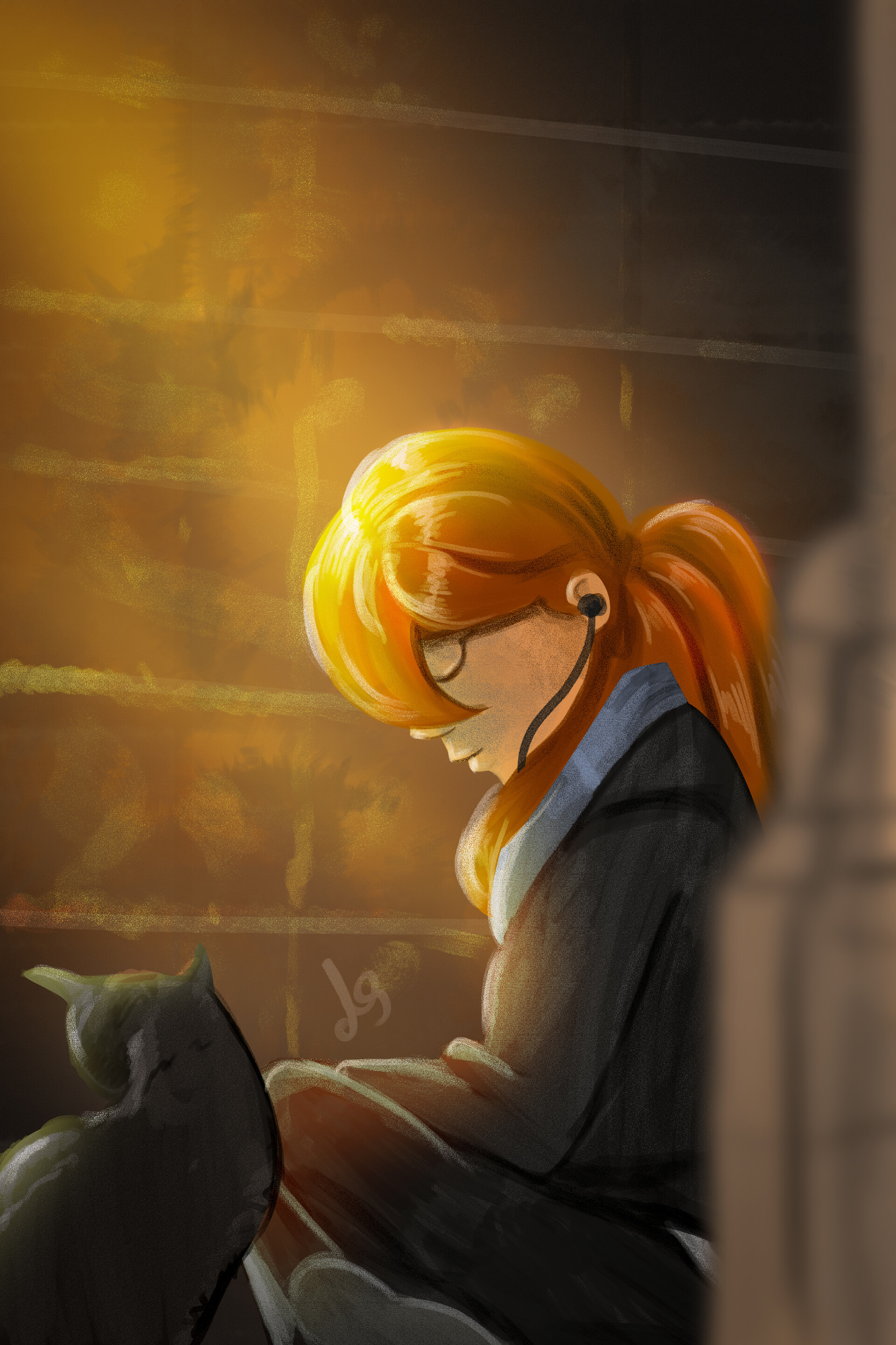 ArtStation - Thinking girl