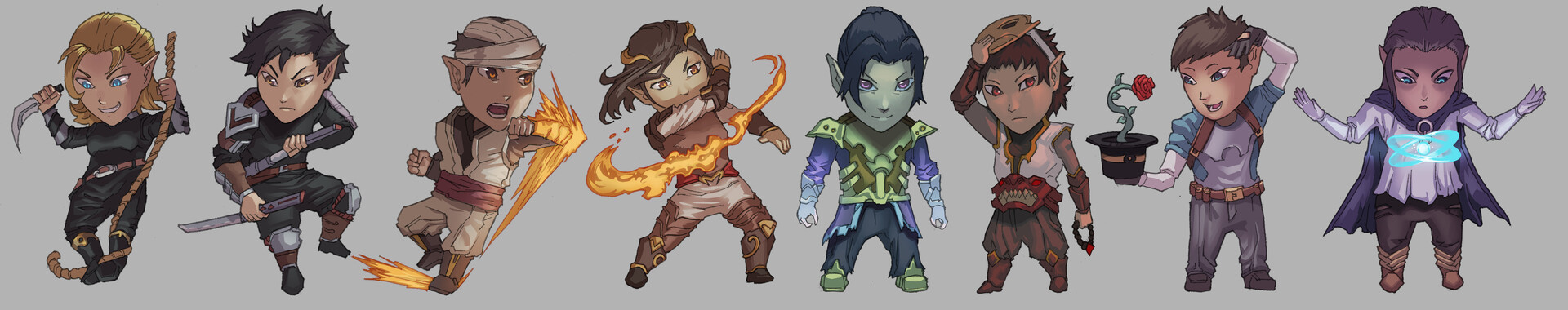 ArtStation - DND Half Elf Playable Characters Set 3