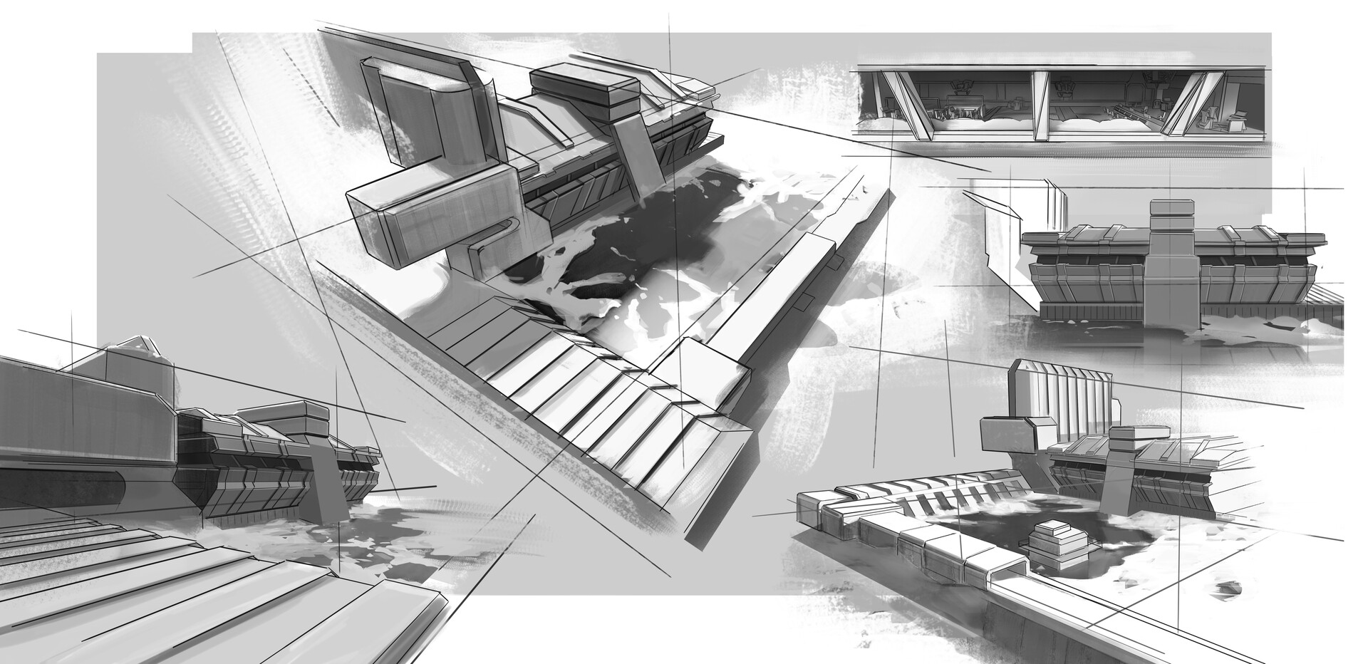 ArtStation - Military Base - Exterior Sketches