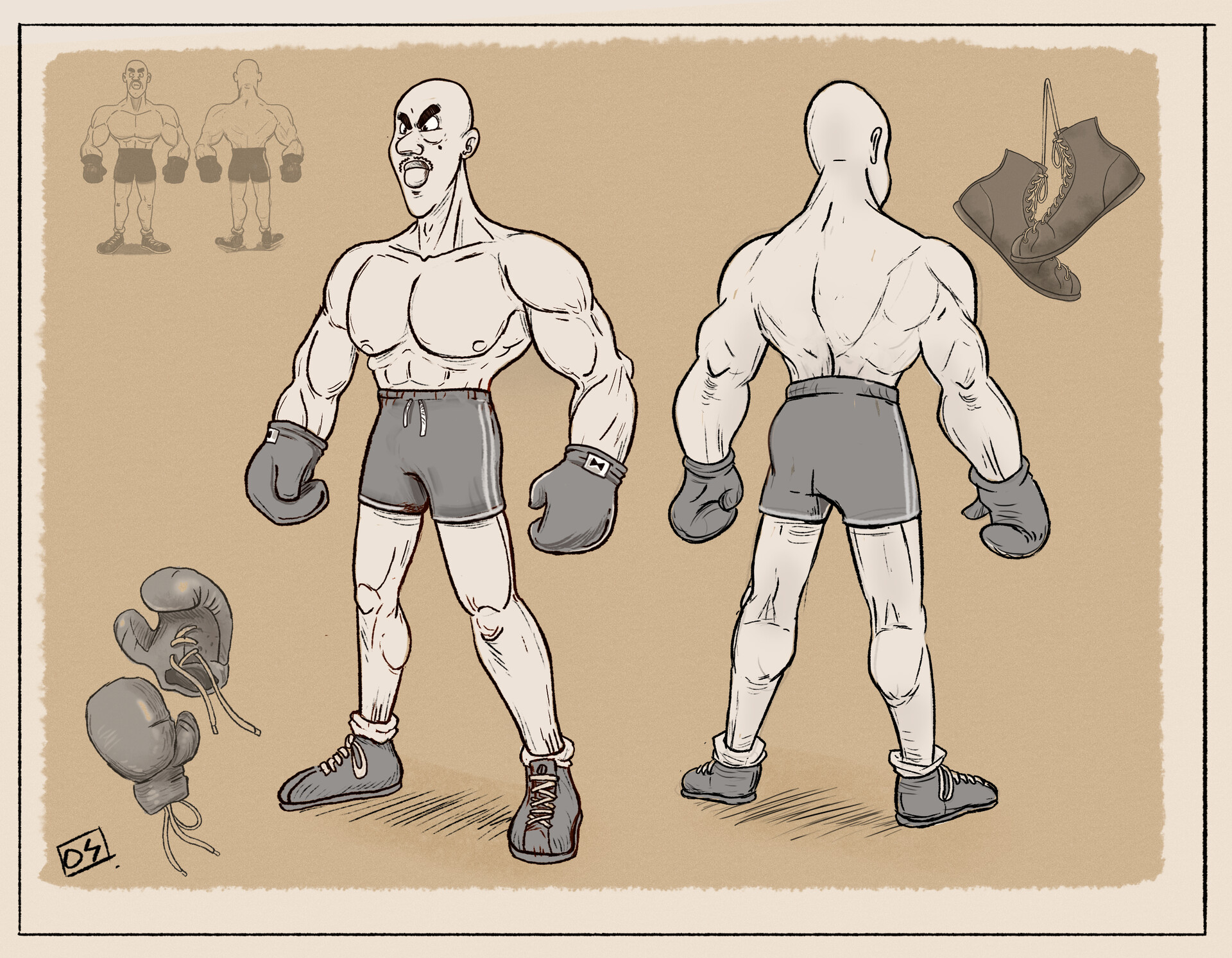 Octavio Sosa - 1920's Boxer Character