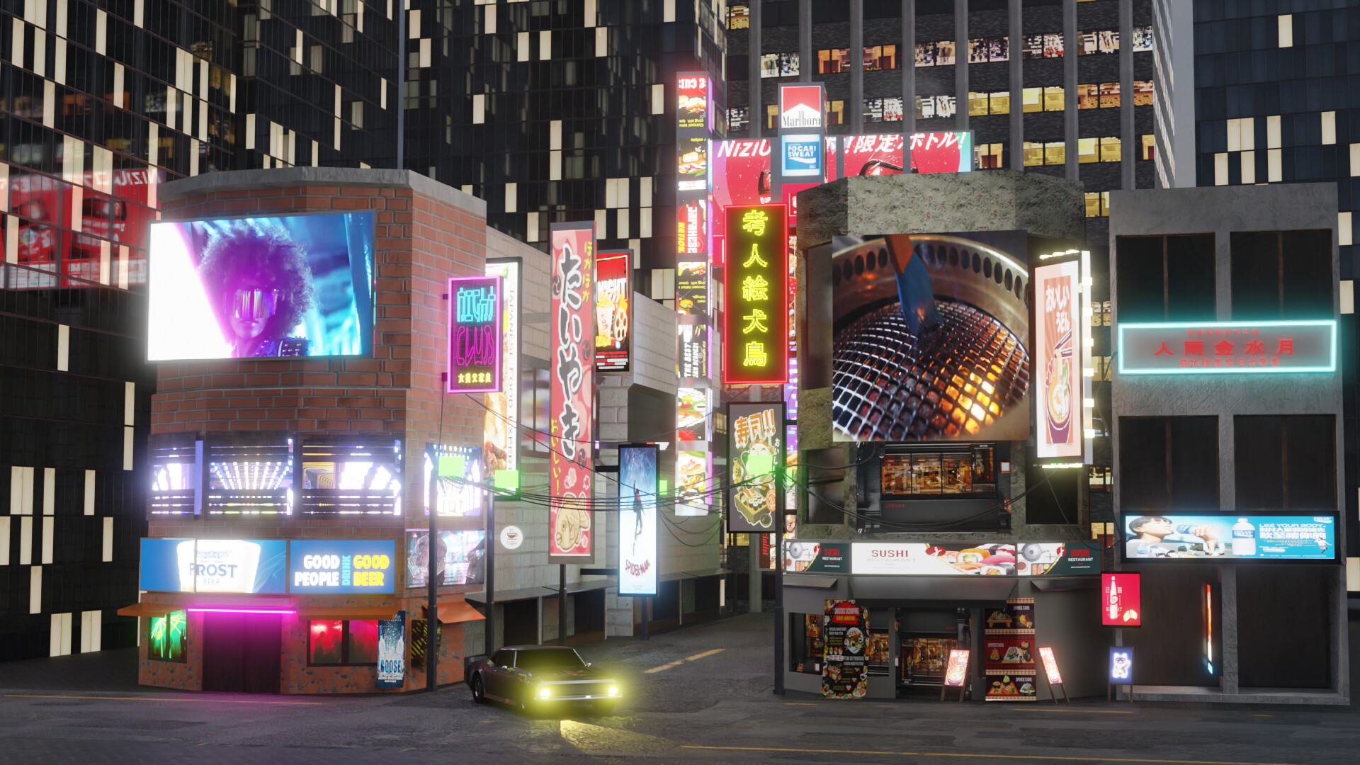 ArtStation - 3D Night City Scenes