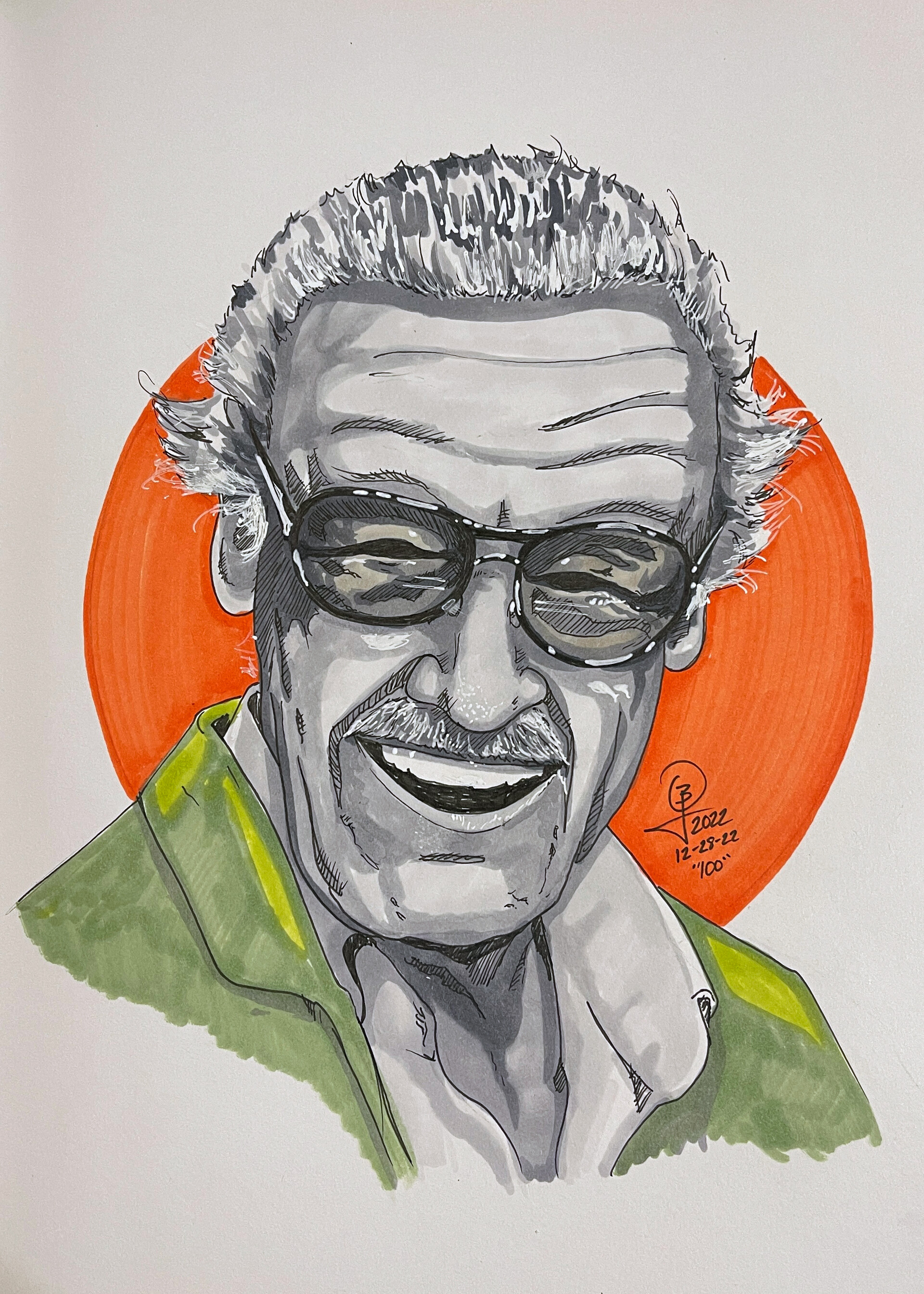 ArtStation - Hand Illustrated Stan Lee 100th Birthday Commemorative ...
