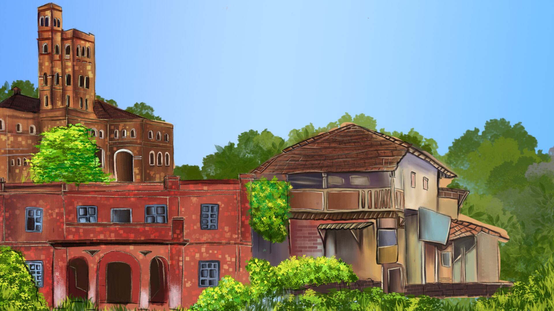 ArtStation - building illustration