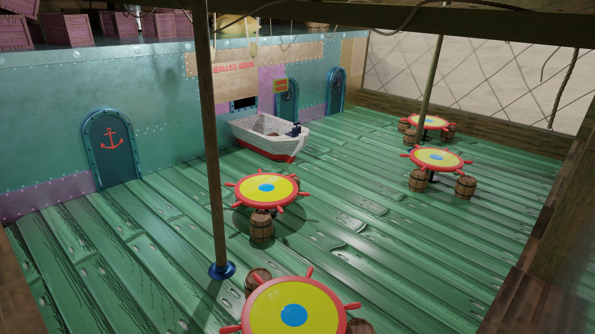 krusty krab interior design