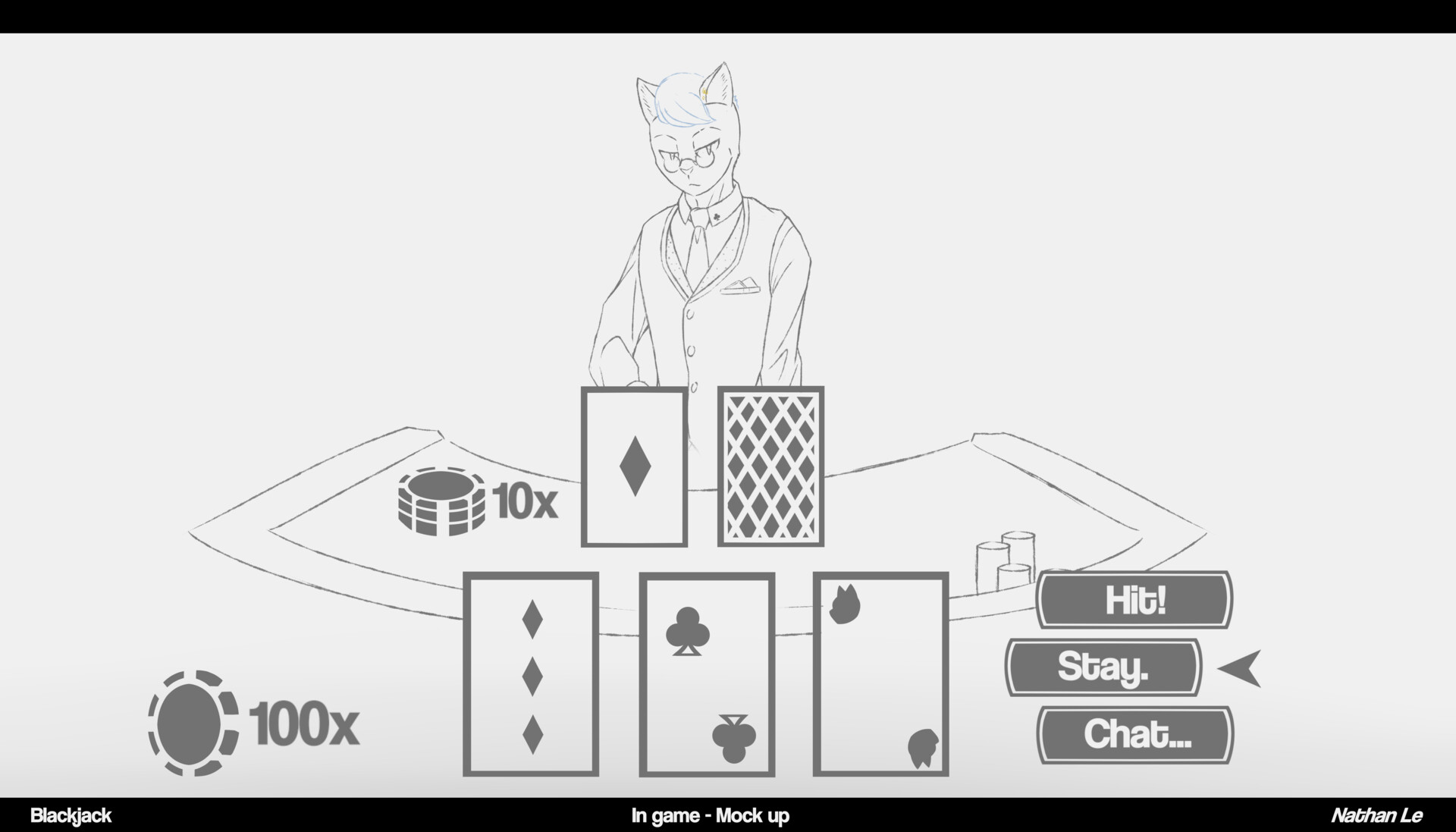 ArtStation - Blackjack Table UI Layout Concept Art