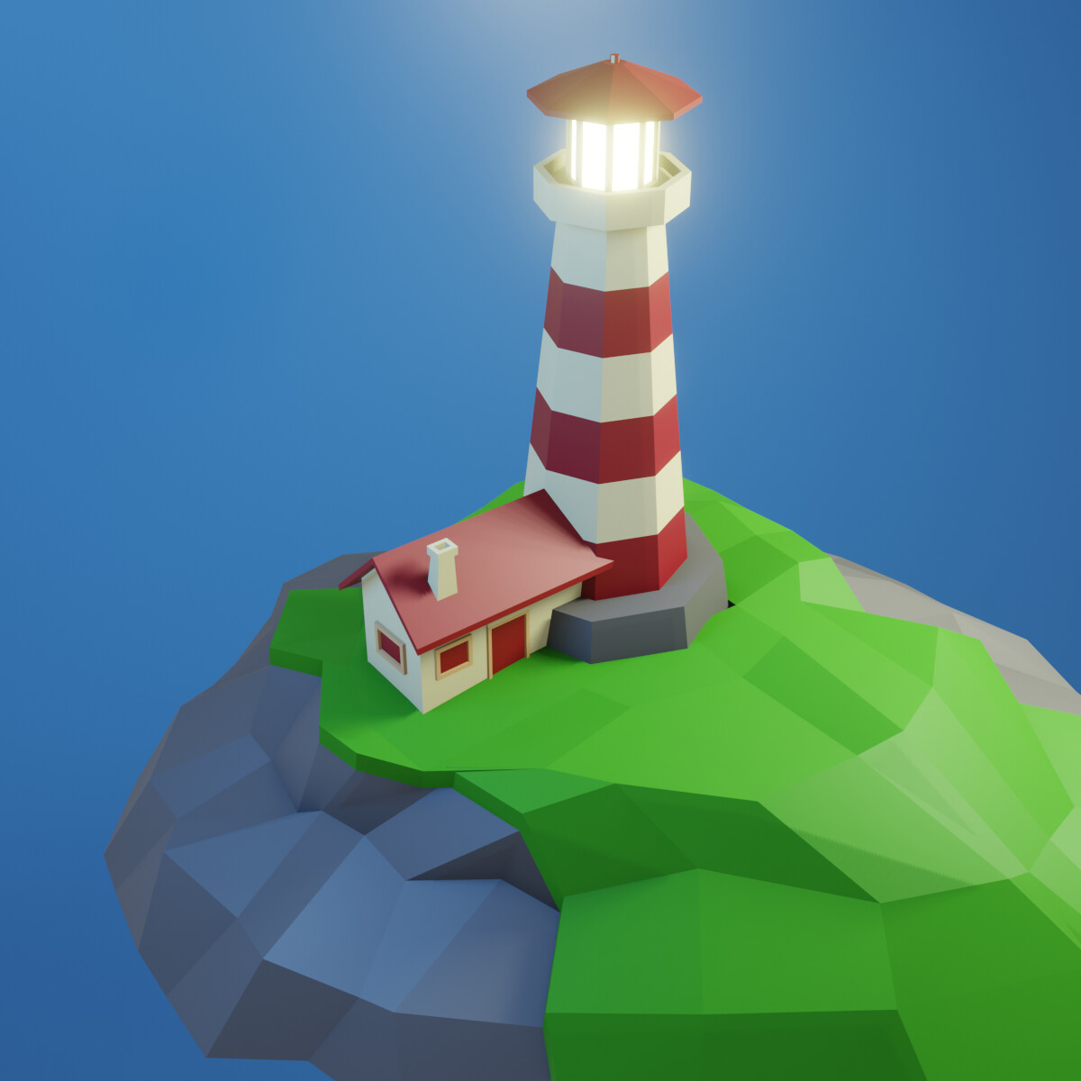 ArtStation - Lighthouse island 3D print model