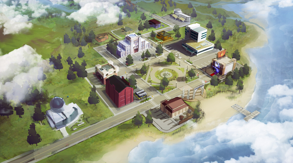 ArtStation - Sims Town Concept