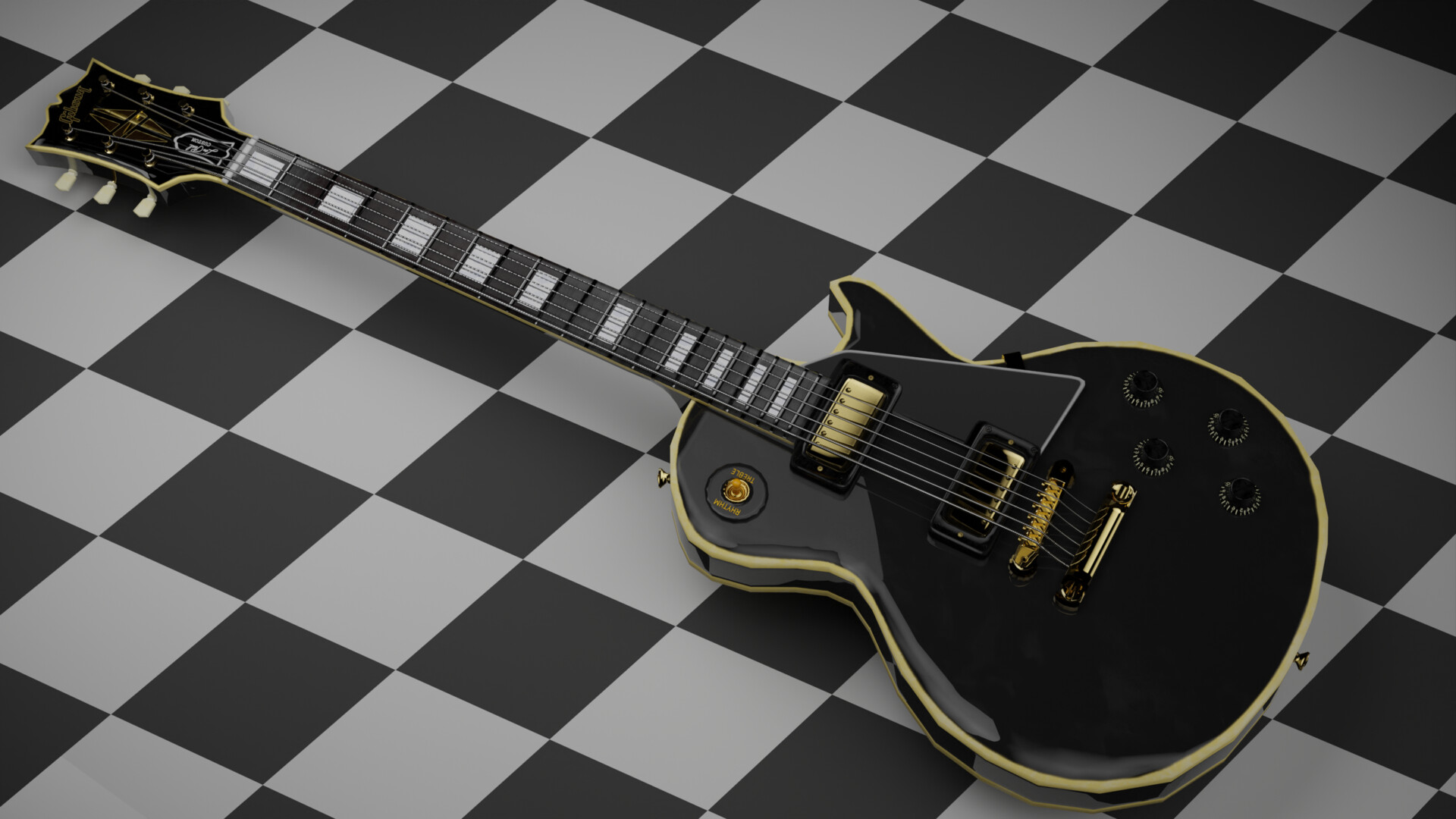 Gibson Les Paul Custom (Bocchi's Guitar) 3D Model By Ivan, 54% OFF