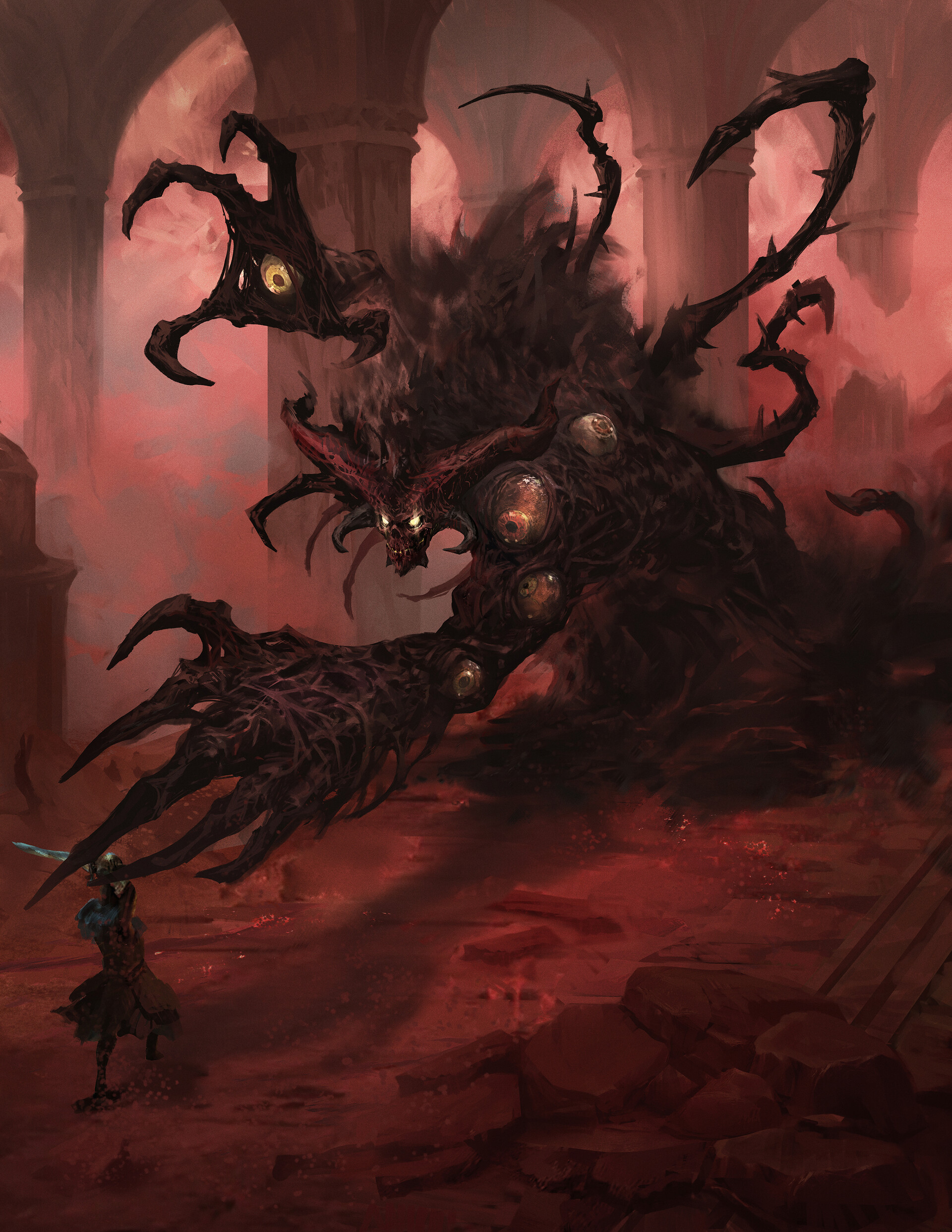 Blood Shadow by Sebastian Kowoll : r/ImaginaryHellscapes