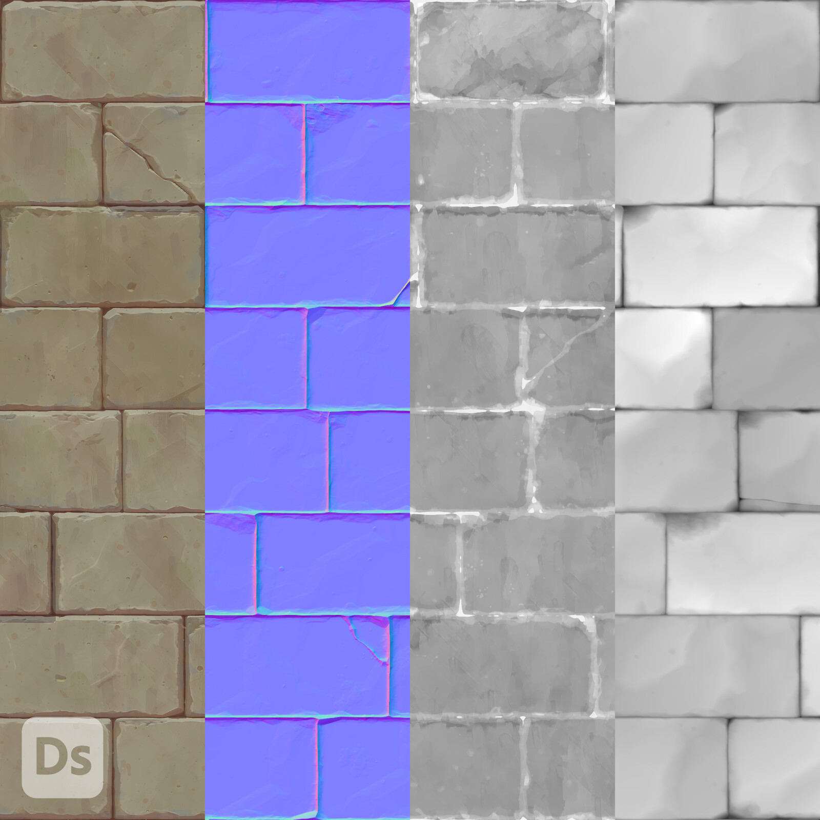 Donglin Li - Stylized Stone Bricks Wall