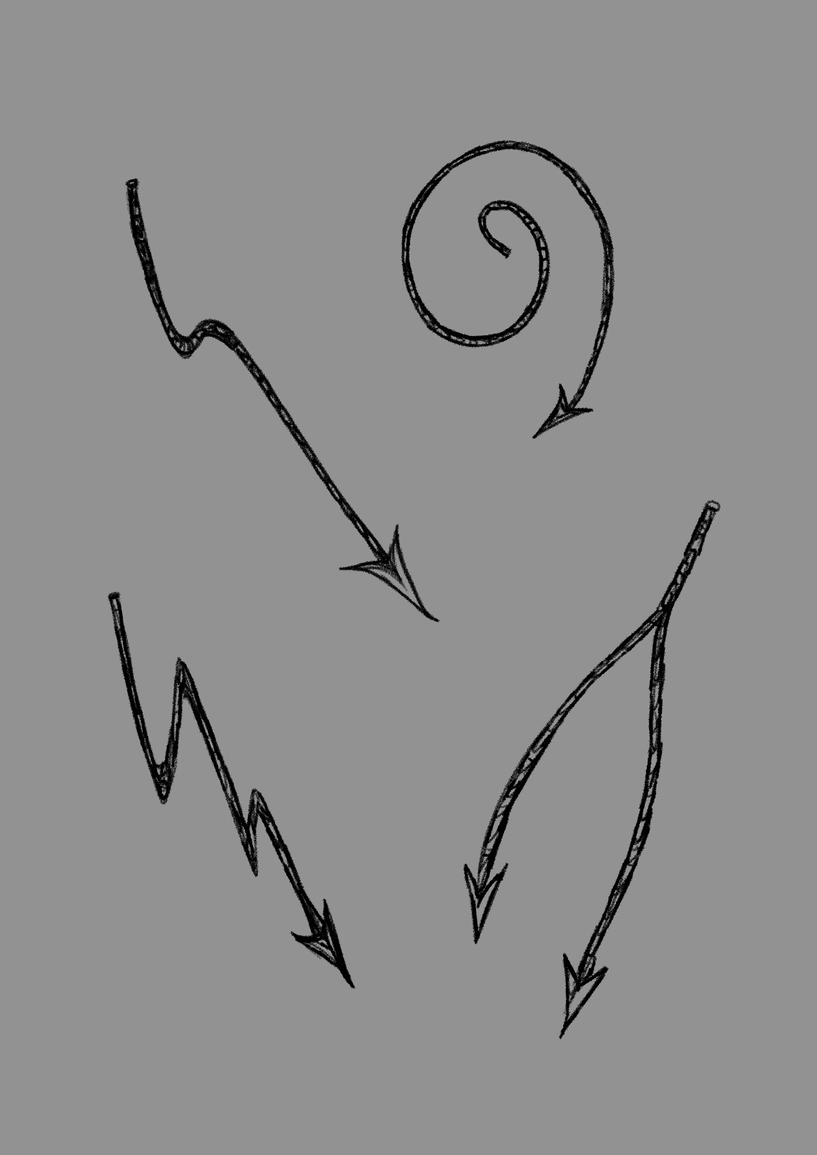 how to draw a demon tail
