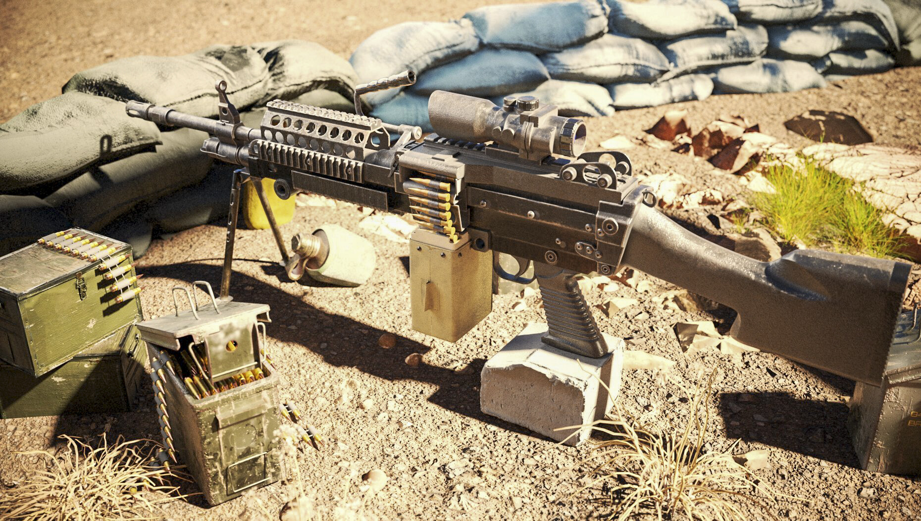 ArtStation - machine_gun (Mk48)