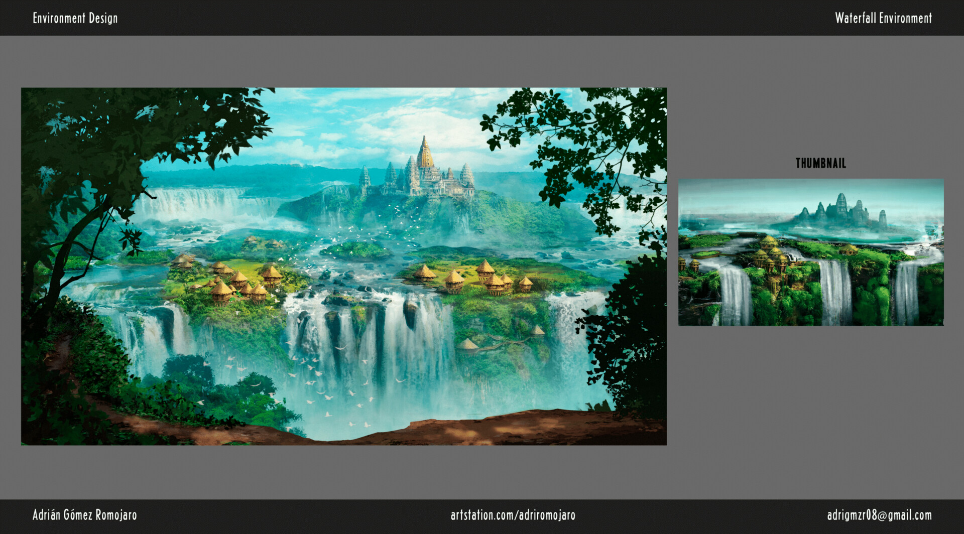 Adrián Romojaro - Waterfall Concept Environment