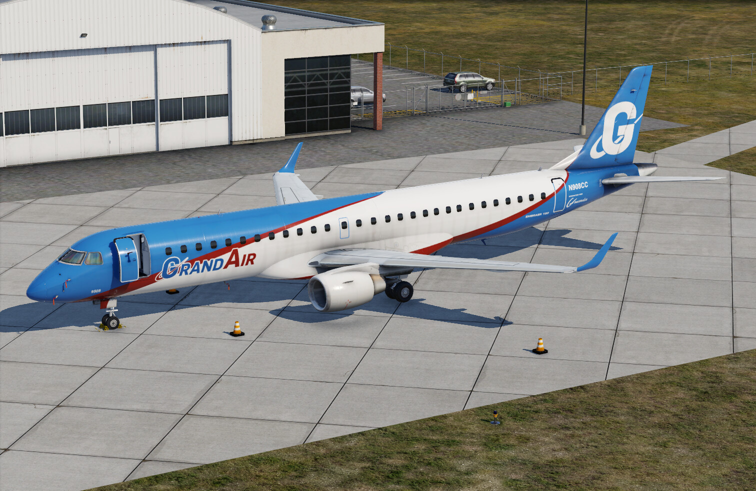 Joey Cao - Grand Air (virtual airline) Embraer E195 livery design