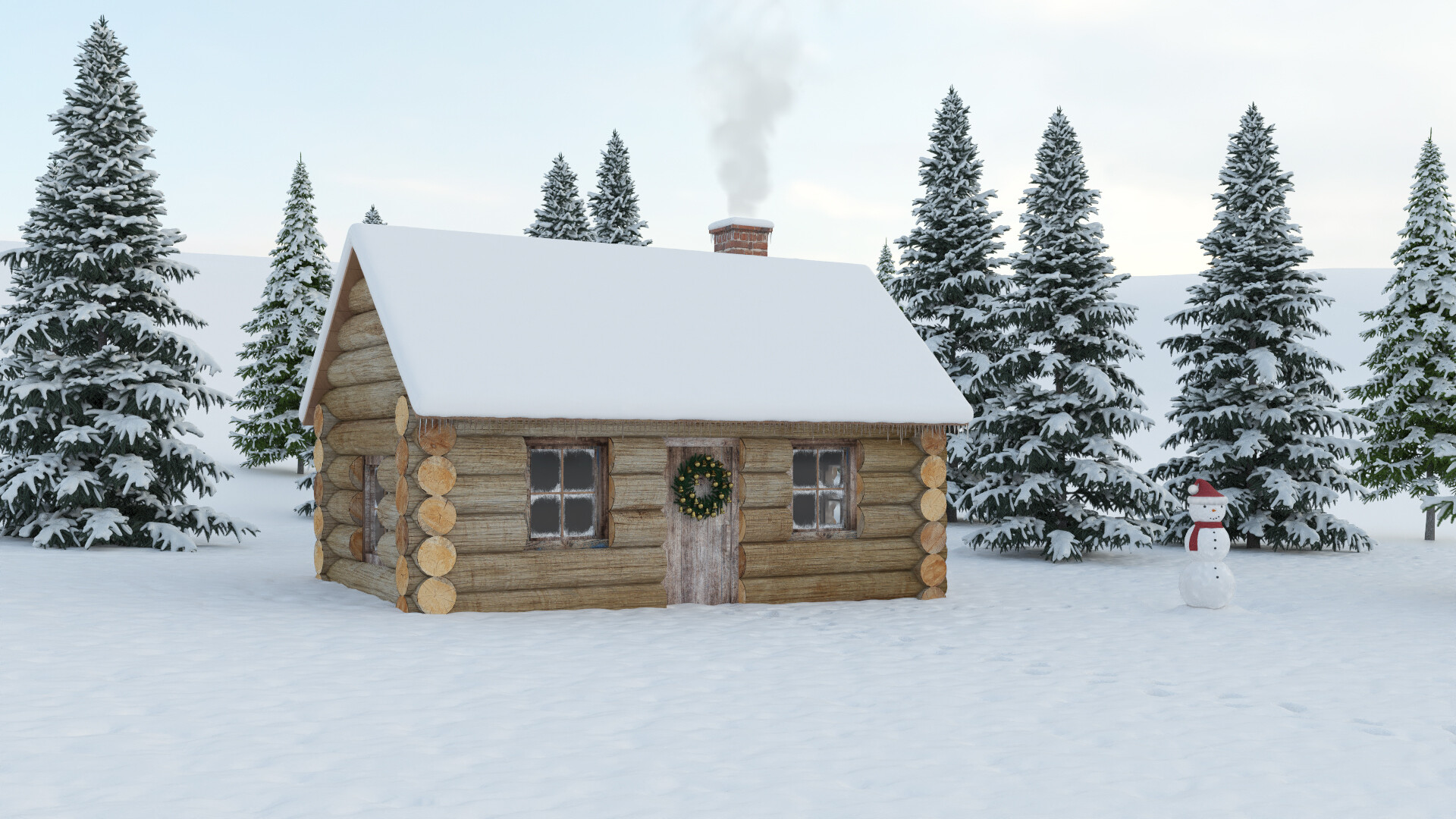 ArtStation - Winter cabin