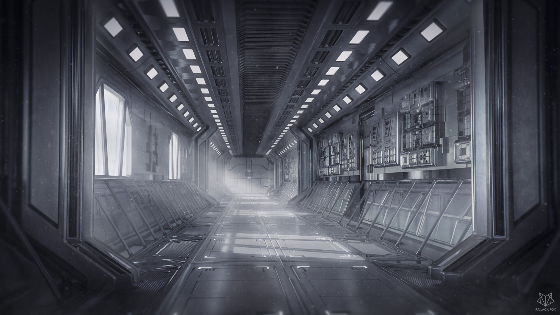 ArtStation - Sci-fi corridor