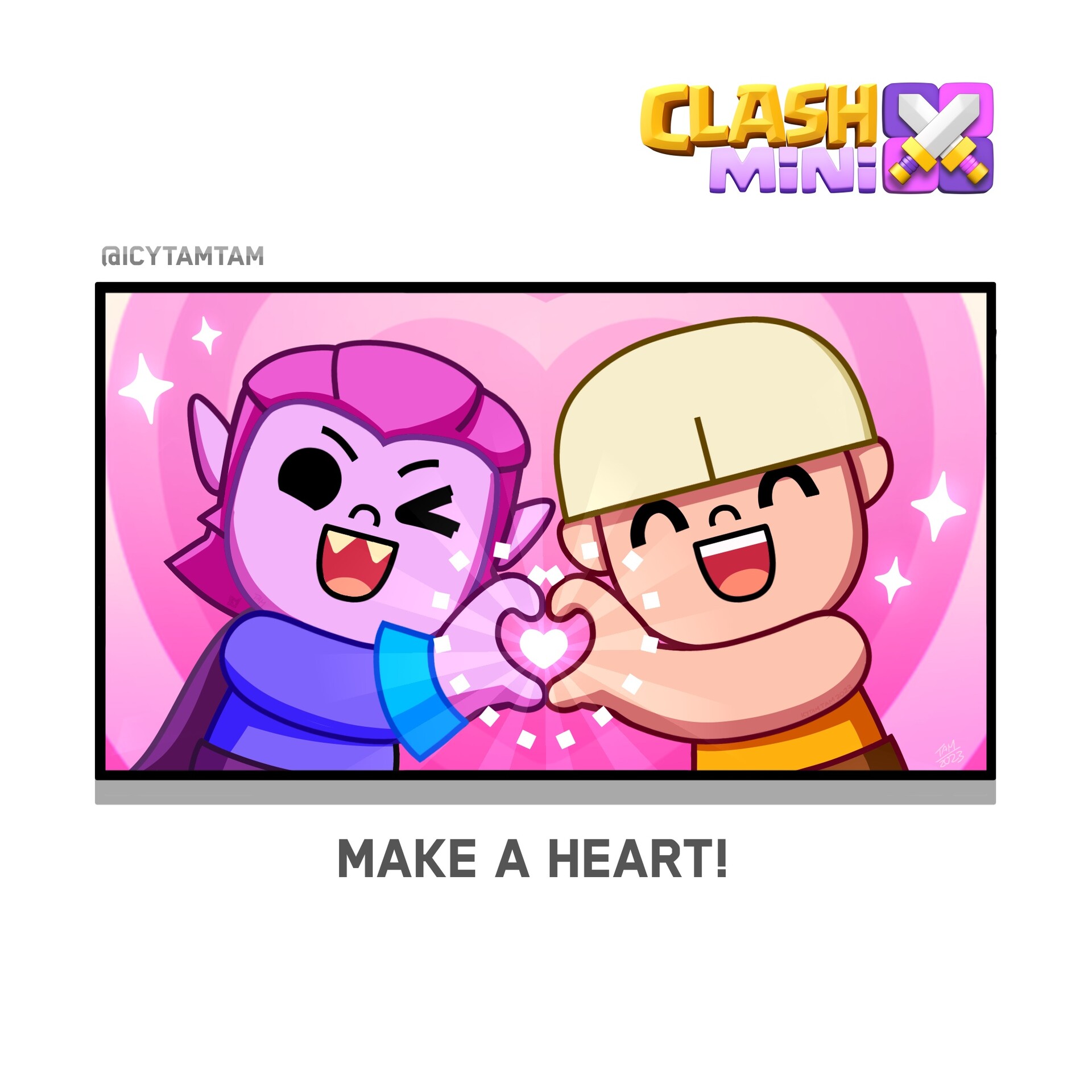 ArtStation - Make A Heart - Clash Mini Fan Emote