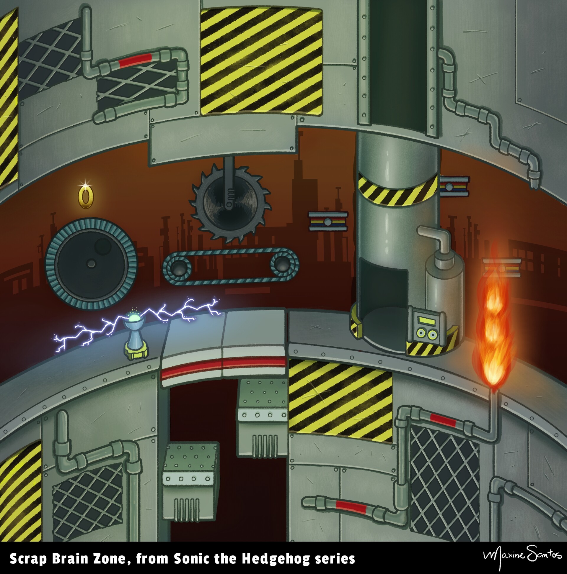 ArtStation - Sonic the Hedgehog Diorama Series: Scrap Brain Zone