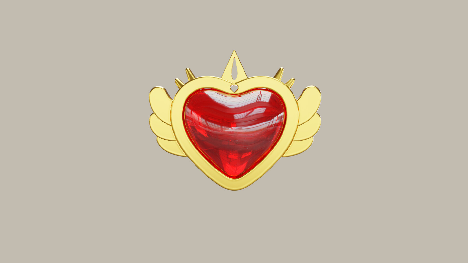 ArtStation - Gold Heart Jewelry