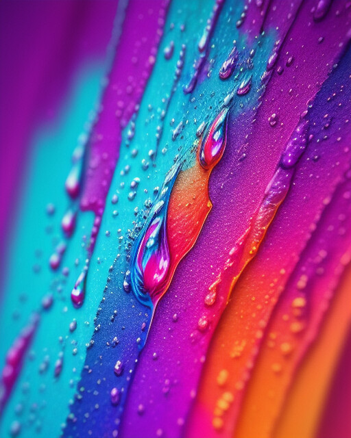 ArtStation - Gradient Colorful Water Drops