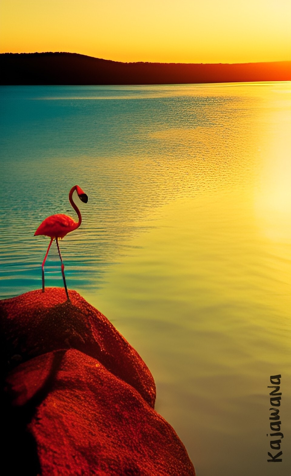 ArtStation - Sunset Flamingo