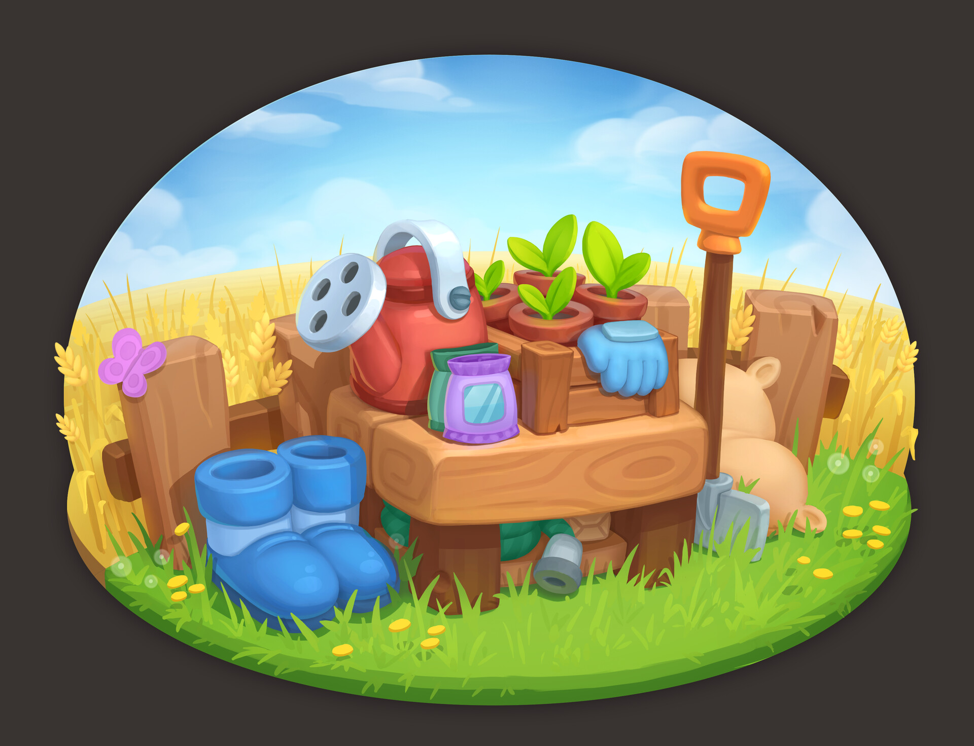 ArtStation - Stylized farm tools