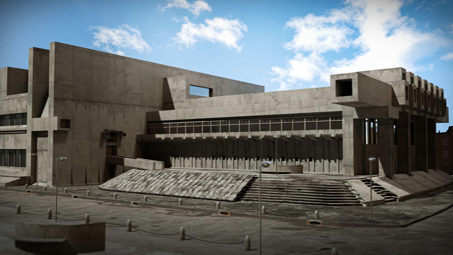 ArtStation - Brutalist library