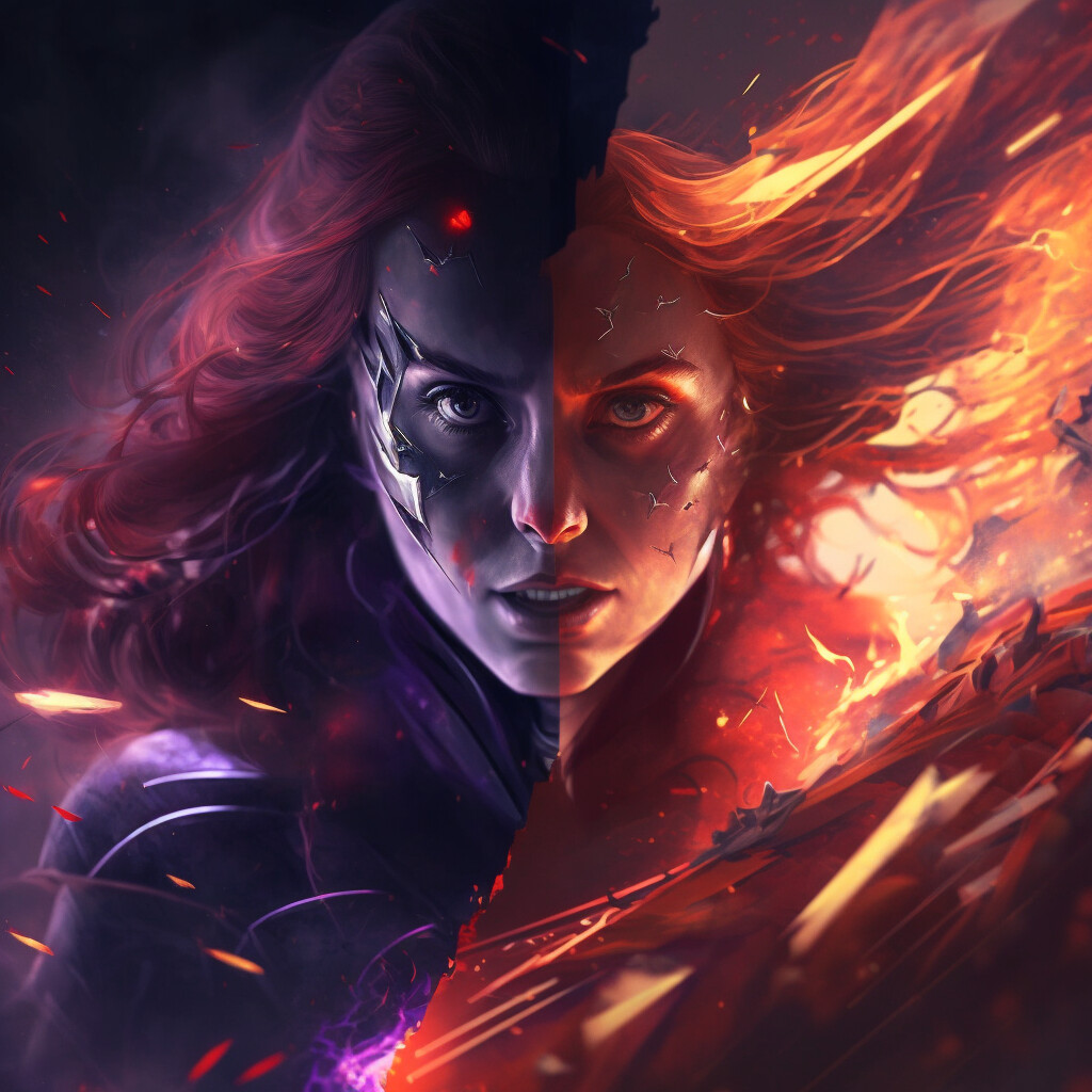 ArtStation - Scarlet witch Vs Dark Phoenix