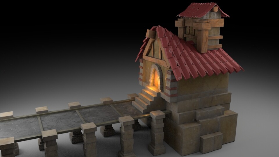 ArtStation - cartoon model house